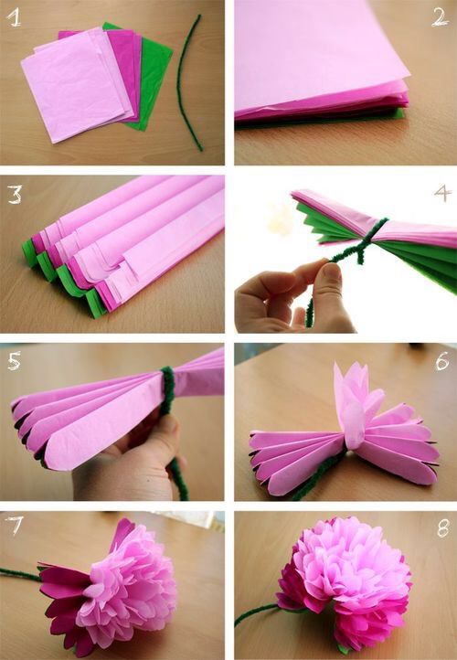 DIY Tissue Paper Flowers Pictures Photos And Images For Facebook Tumblr Pinterest And Twitter