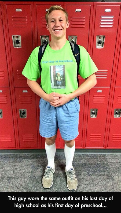 Guy Wore The Same Outfit On His Last Day Of High School As His First guy-wore-the-same-outfit-on-his-last-day-of-high-school-as-his-first