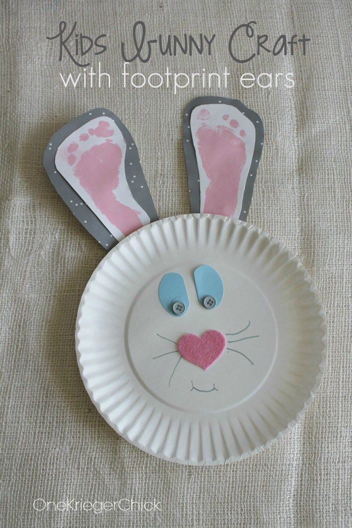 Kids Bunny Craft With Footprint Ears Pictures, Photos, and Images for ...