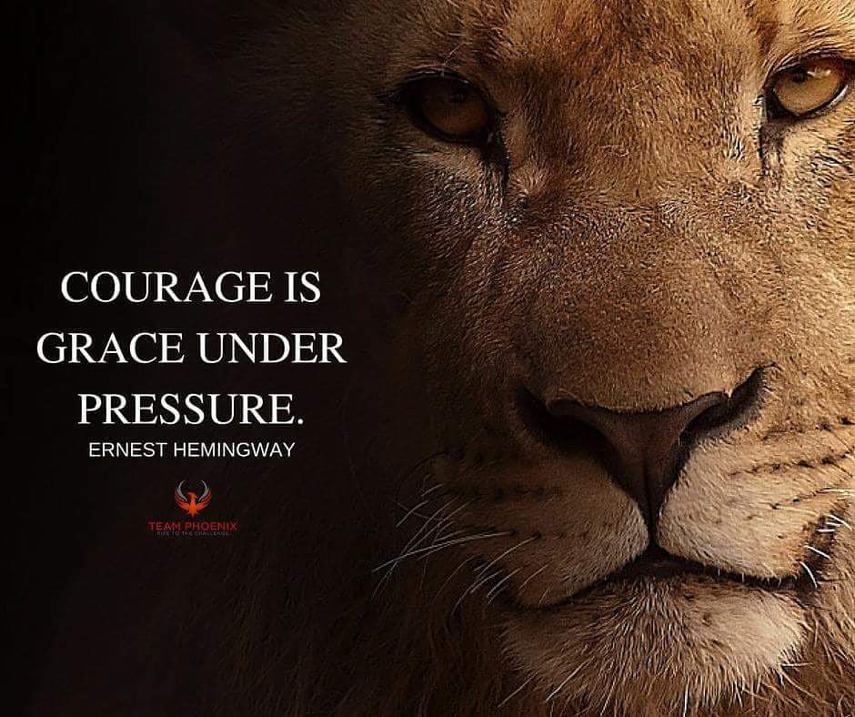 Courage Is Grace Under Pressure Pictures Photos And Images For