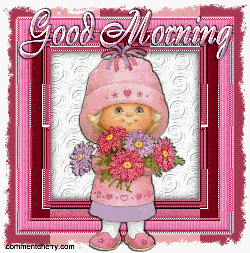 Girl Holding Flowers Morning Gif Pictures, Photos, and Images for ...