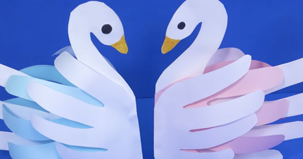 Beautiful Paper Swan - DIY Craft For Kids