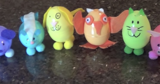 Easy & Cute Plastic Egg Animals For Easter