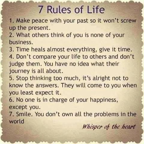7 Rules Of Life Pictures, Photos, and Images for Facebook, Tumblr ...