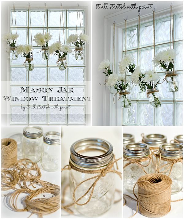 DIY Mason Jar Window Treatment Pictures, Photos, and Images for ...