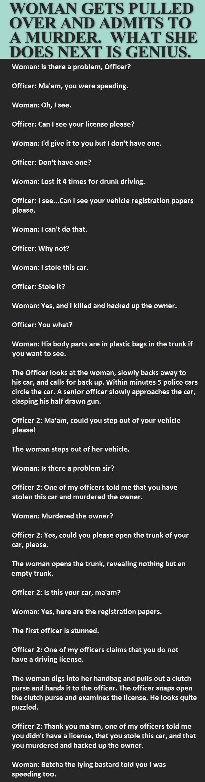 Woman Gets Pulled Over Funny Joke Pictures, Photos, and Images for ...