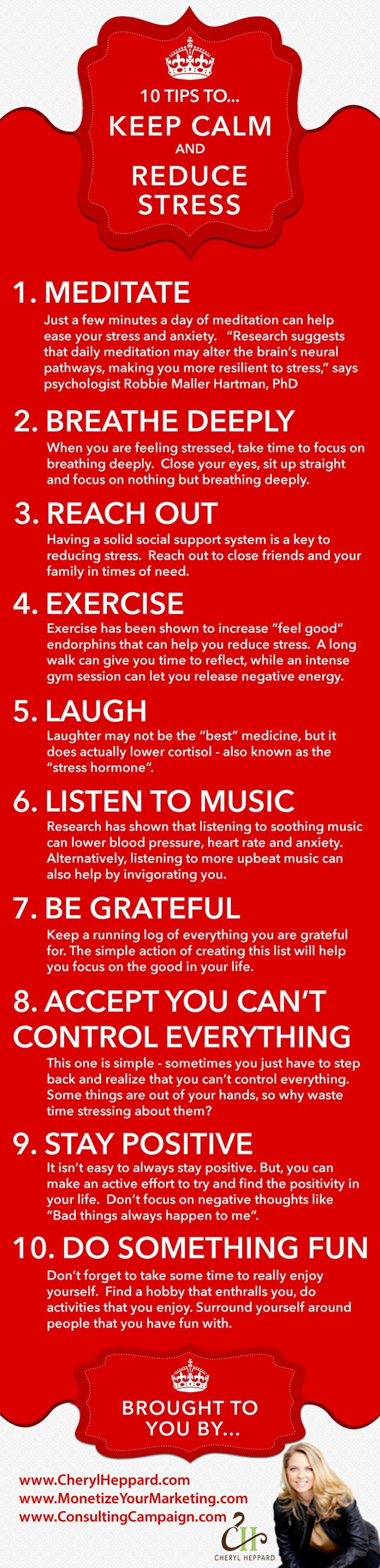 10 Tips To Keep Calm And Reduce Stress Pictures, Photos, and Images for ...