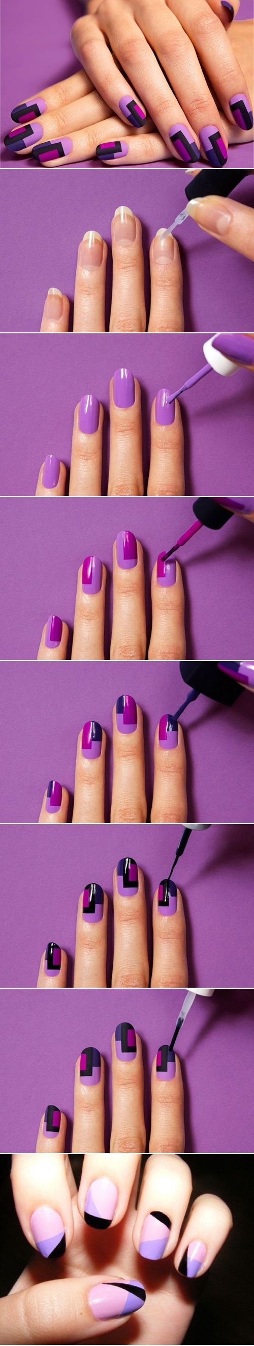 Colorful Block Nail Design Pictures, Photos, and Images for Facebook ...