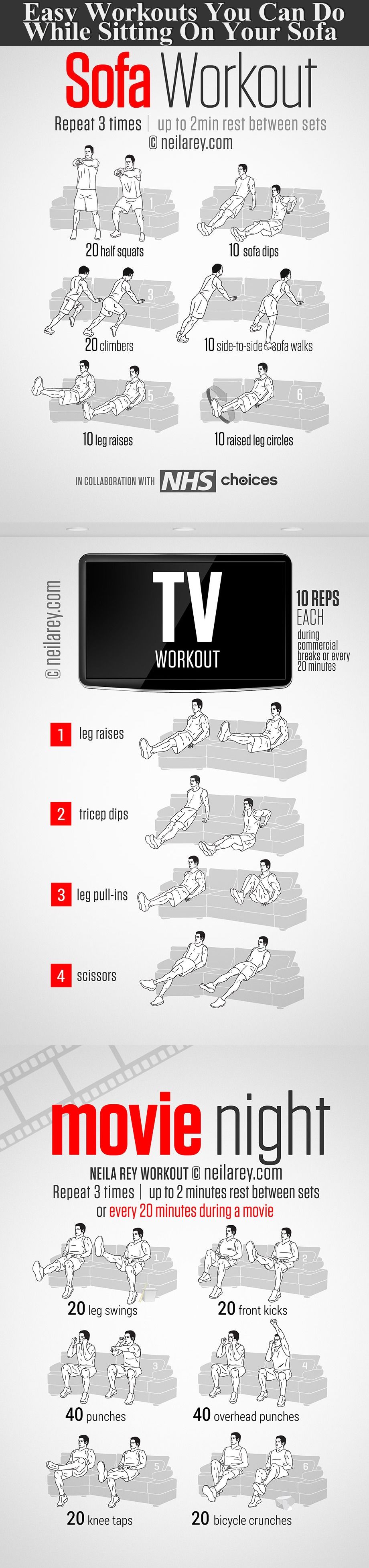 Easy Workouts You Can Do While Sitting On Your Sofa Pictures, Photos ...
