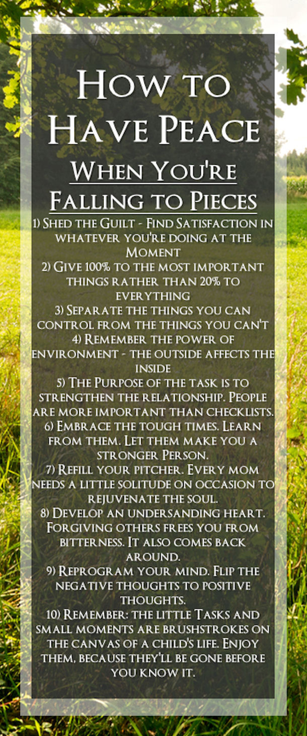 How To Have Peace When You're Falling To Pieces Pictures, Photos, and ...