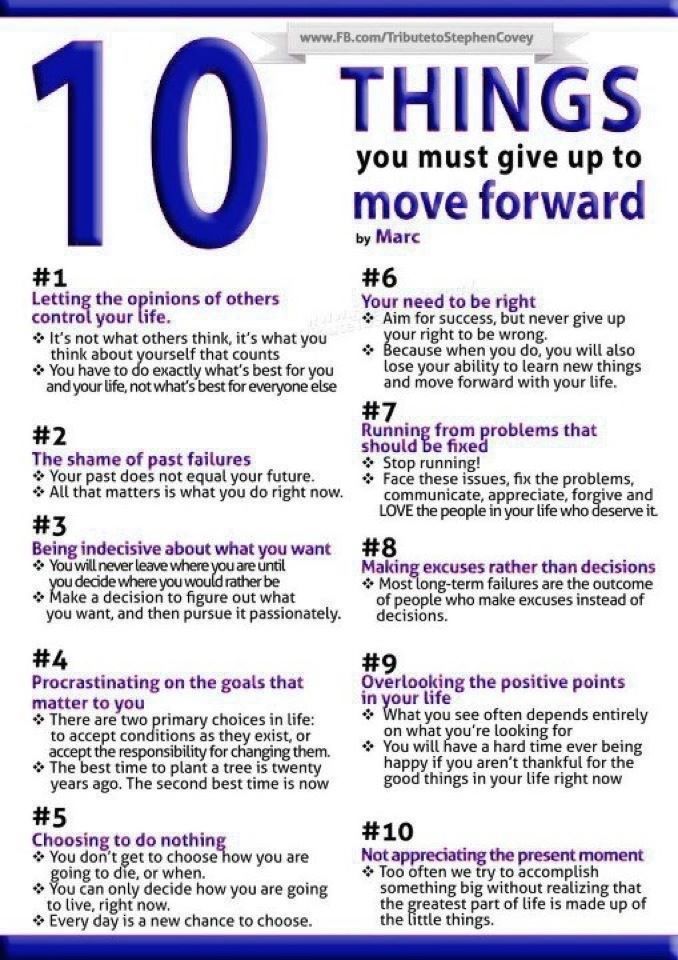 10 Things You Must Give Up To Move Forward Pictures, Photos, and Images ...
