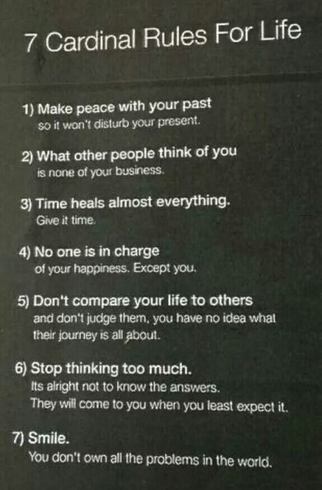 7 Cardinal Rules For Life Pictures, Photos, and Images for Facebook ...