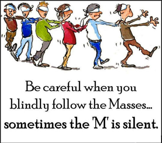 Be Careful When You Blindly Follow The Masses Pictures, Photos, and ...