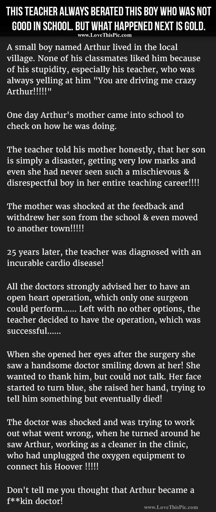 Teacher Always Berated This Boy Who Was Not Good In School. But Never ...
