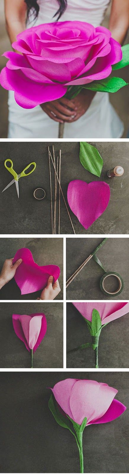 DIY Giant Paper Rose Flower Pictures, Photos, and Images for Facebook ...