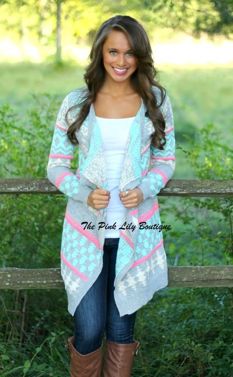 Mint And Pink Aztec Cardigan Pictures, Photos, and Images for Facebook ...