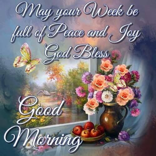 Good Morning May Your Week Be Filled WIth Peace Pictures, Photos, and ...