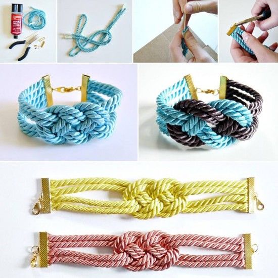 Easy DIY Knotted Cord Bracelet Tutorial Pictures, Photos, and Images ...