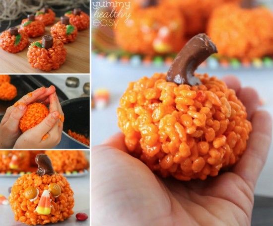How To Make Rice Krispie Treat Pumpkins Pictures, Photos, and Images ...