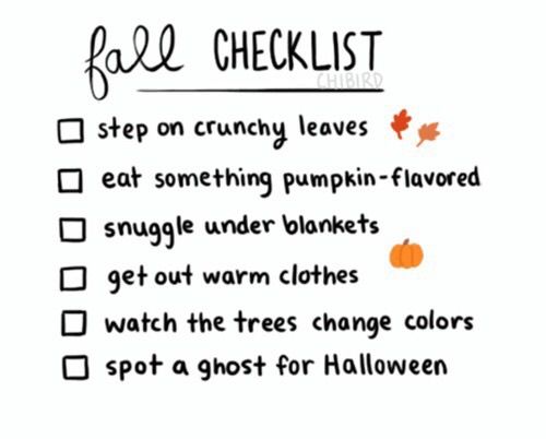 Fall Checklist Pictures, Photos, and Images for Facebook, Tumblr ...