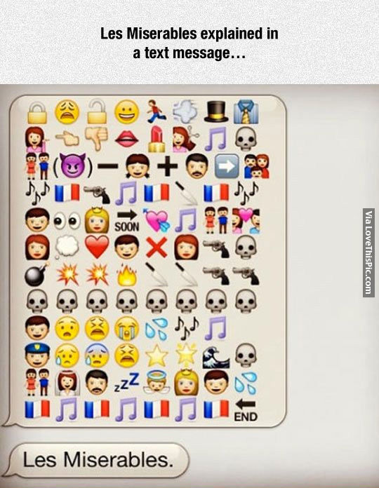 Les Miserables Explained In A Text Message Pictures, Photos, and Images ...
