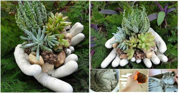 DIY Concrete Hand Planters Pictures, Photos, and Images for Facebook ...