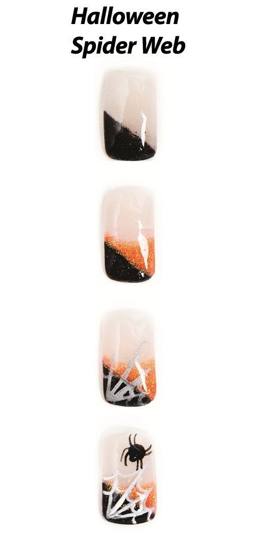 Halloween Spider Web Nail Art Tutorial Pictures, Photos, and Images for ...