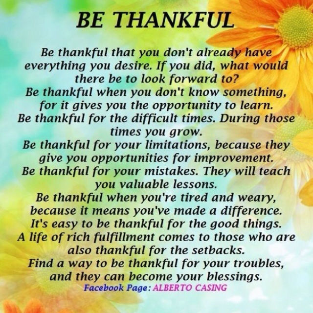 Be Thankful Pictures, Photos, and Images for Facebook, Tumblr ...