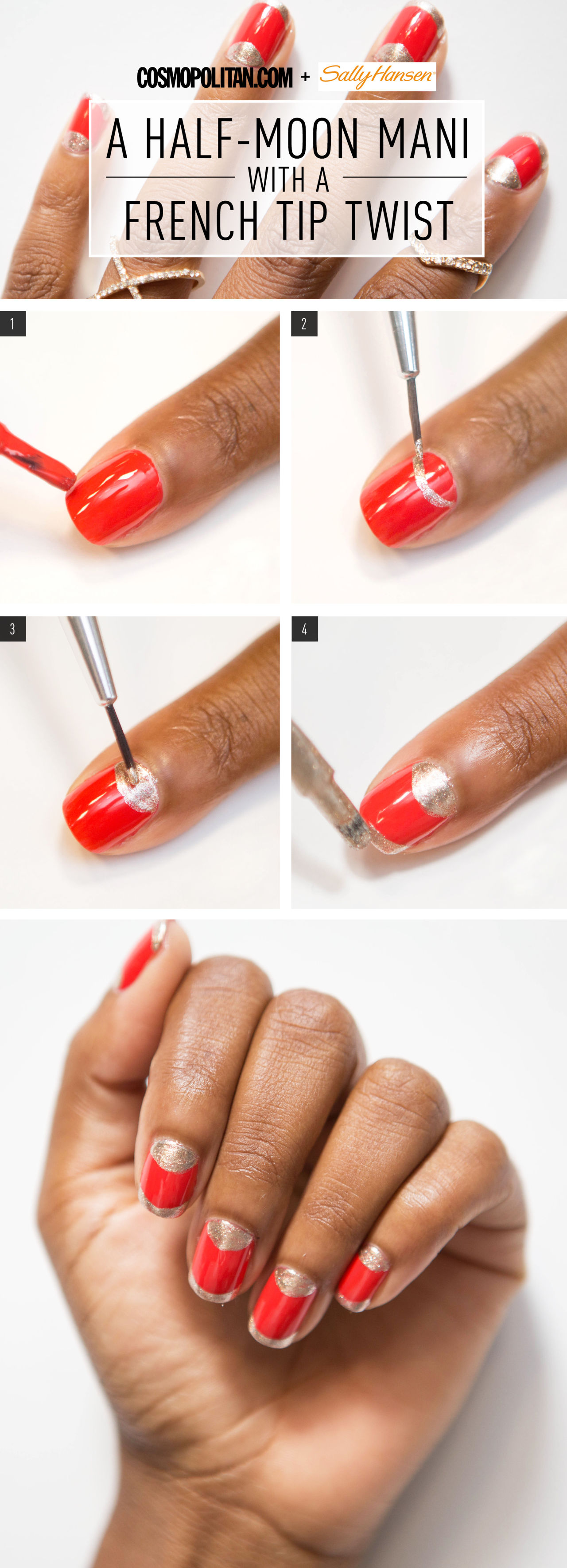 Half Moon Mani With A French Tip Twist Pictures, Photos, and Images for ...