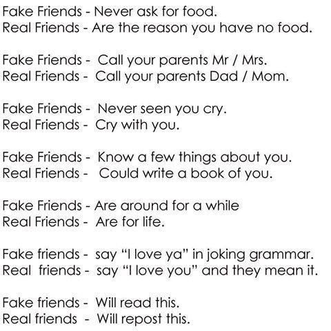 Fake Friends Vs Real Friends Pictures, Photos, and Images for Facebook, Tumblr, Pinterest, and ...