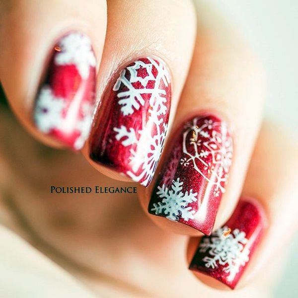 Red Snowflake Nail Art Pictures, Photos, and Images for Facebook ...