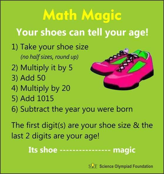 Math Magic Your Shoes Can Tell Your Age Pictures Photos And Images For Facebook Tumblr 