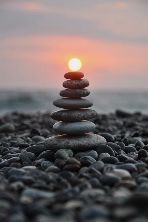 Stacked Pebbles At Sunset Pictures, Photos, and Images for Facebook ...