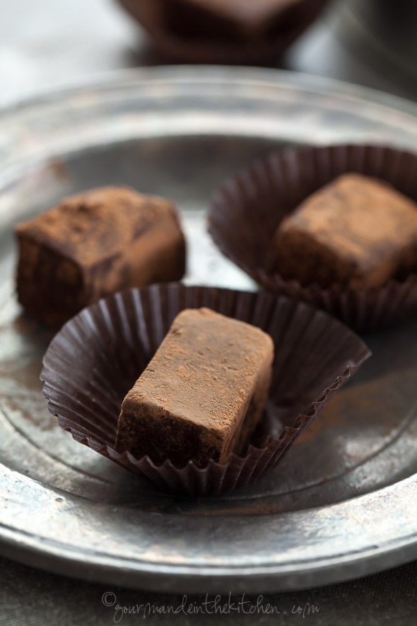 Dark Chocolate Mousse Truffle Squares Pictures, Photos, and Images for ...
