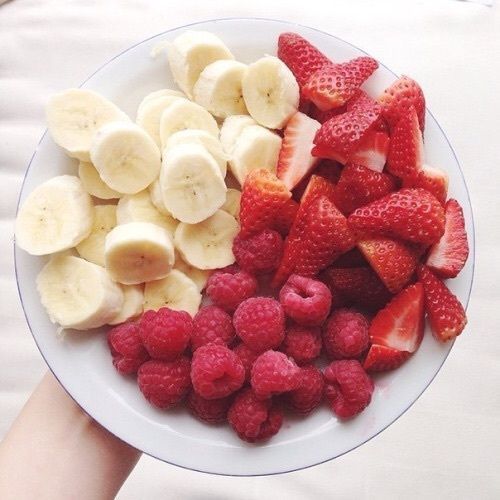 Banana, Strawberries And Raspberries Pictures, Photos, and Images for ...