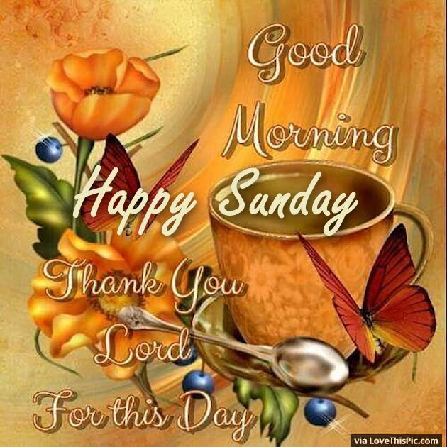 Good Morning Happy Sunday Thank You Lord For This Day Pictures, Photos ...