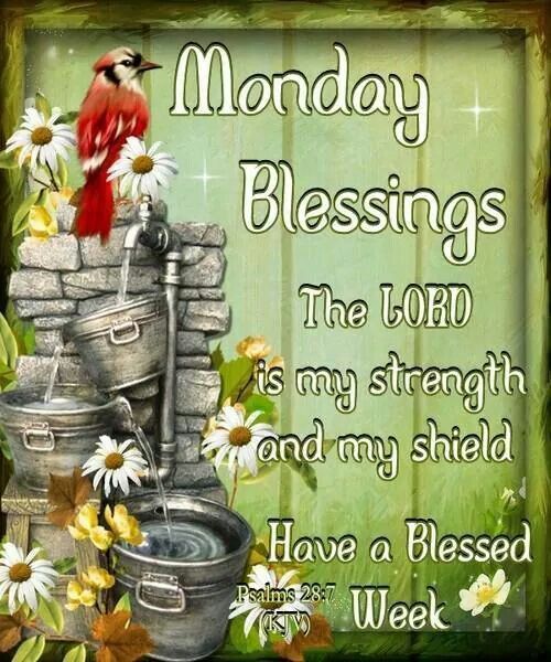 Monday Blessings, The Lord Is My Strength And My Shield Pictures ...