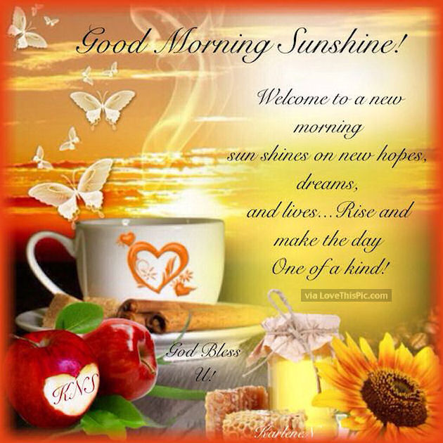 Good Morning Sunshine Welcome To A New Morning Pictures, Photos, and ...