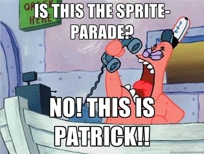 Is This The Sprite Parade? No! This Is Patrick!!! Pictures, Photos, and ...