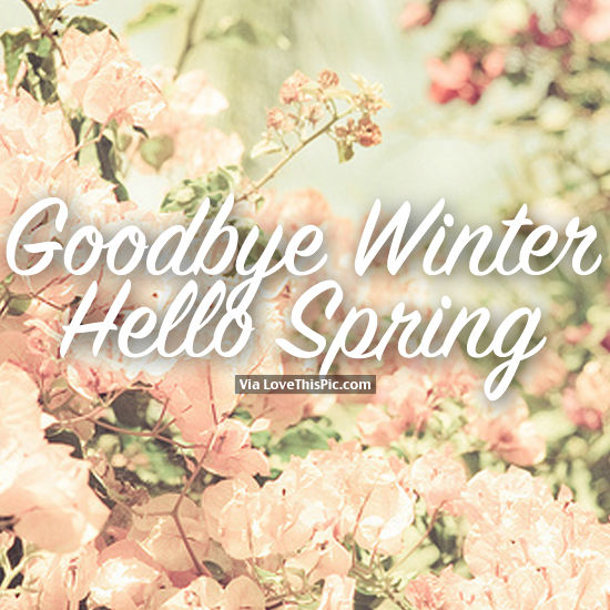 Goodbye Winter Hello Spring