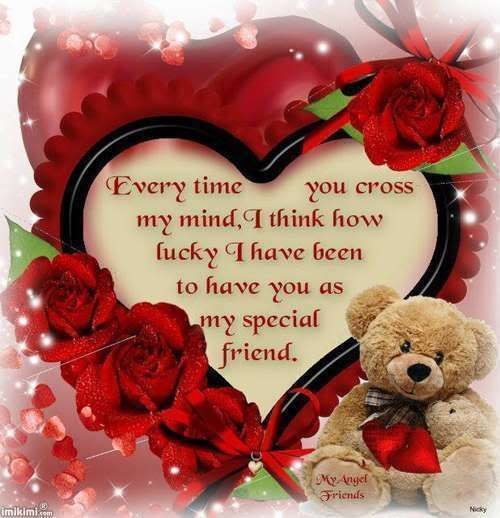 Every Time You Cross My Mind, I Think How Lucky I Have Been ...