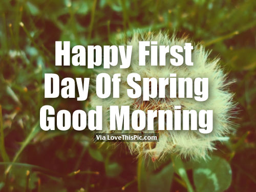 Happy First Day Of Spring, Good Morning Pictures, Photos, and Images ...