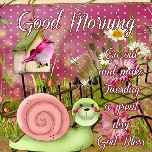 Good Morning, Go Out And Make Tuesday A Great Day. God Bless Pictures ...