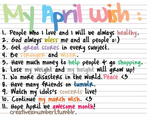 My April Wish Pictures, Photos, and Images for Facebook, Tumblr ...