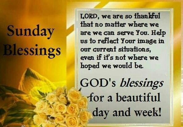Sunday Blessings, God's Blessings For A Beautiful Day And Week ...