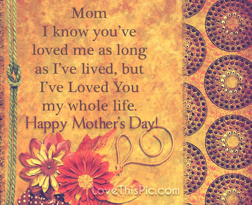 Mom I Love You Happy Mothers Day Pictures, Photos, and Images for ...