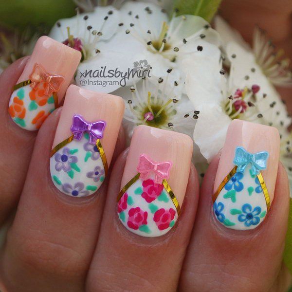 Spring Flower Nails With Bows Pictures, Photos, and Images for Facebook ...