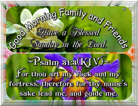 Good Morning Family And Friends, Have A Blessed Sunday In The Lord ...