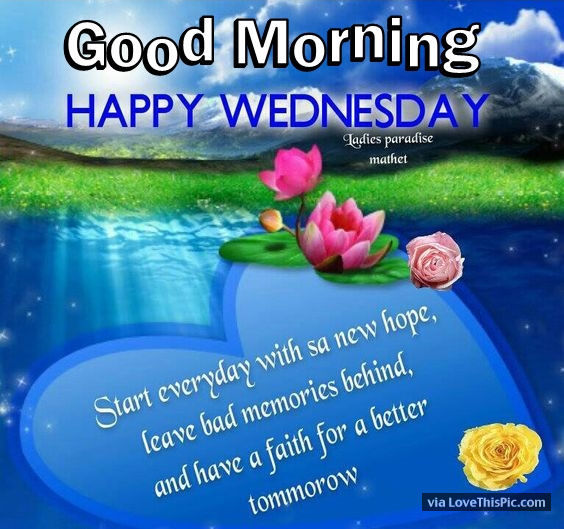 Good Morning Happy Wednesday Start Everyday With Hope Pictures, Photos ...