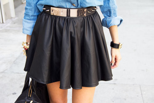 Black Leather Ruffle Skirt Pictures, Photos, and Images for Facebook ...
